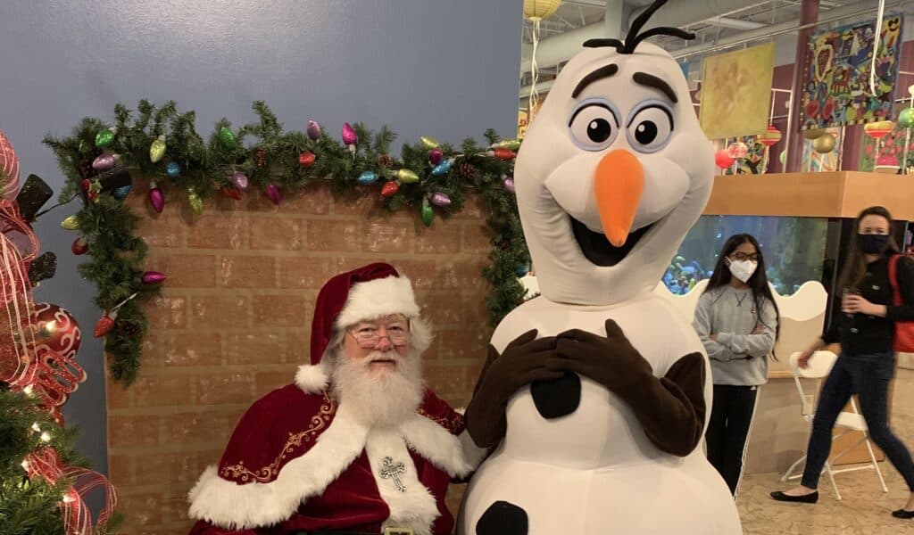 TWCM Olaf and Santa - Hello Woodlands