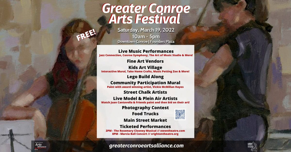Greater Conroe Arts Festival's Activities, Events, & Lineup of Free ...
