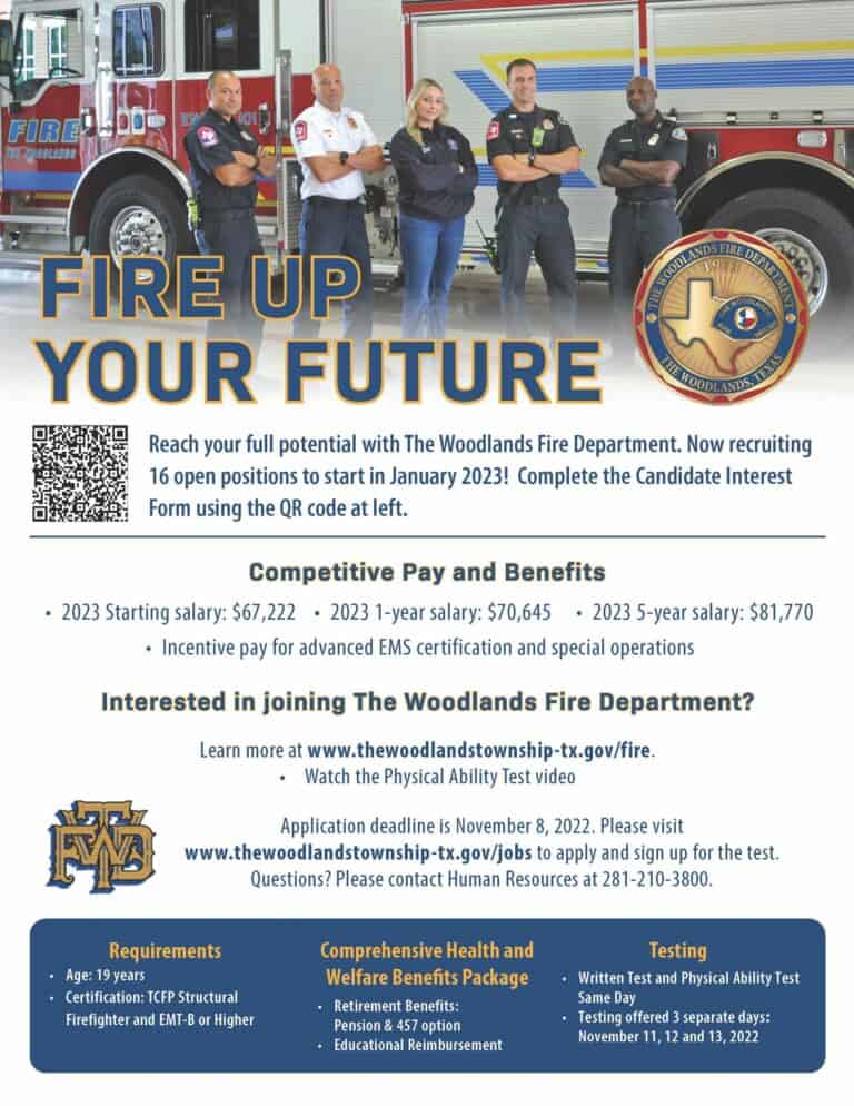 The Woodlands Fire Department Opens Recruitment for New Fire Company ...