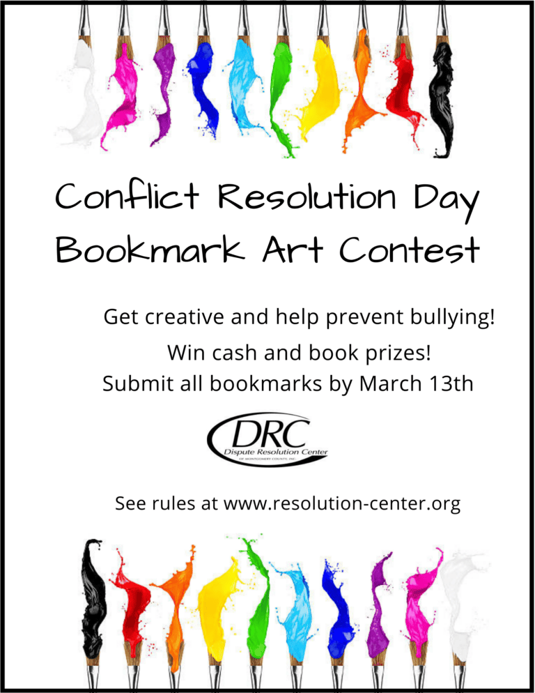 DRC-MC Seeks Entries for 2023 Conflict Resolution Bookmark Art Contest ...