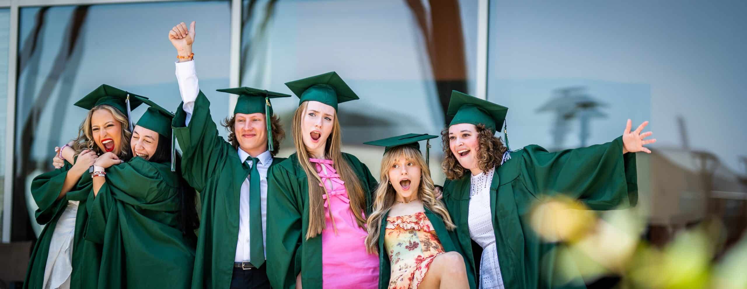 grad group photo smiles - Hello Woodlands