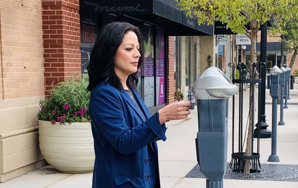 Market Street Change for Charity Program Parking Meter - Hello Woodlands