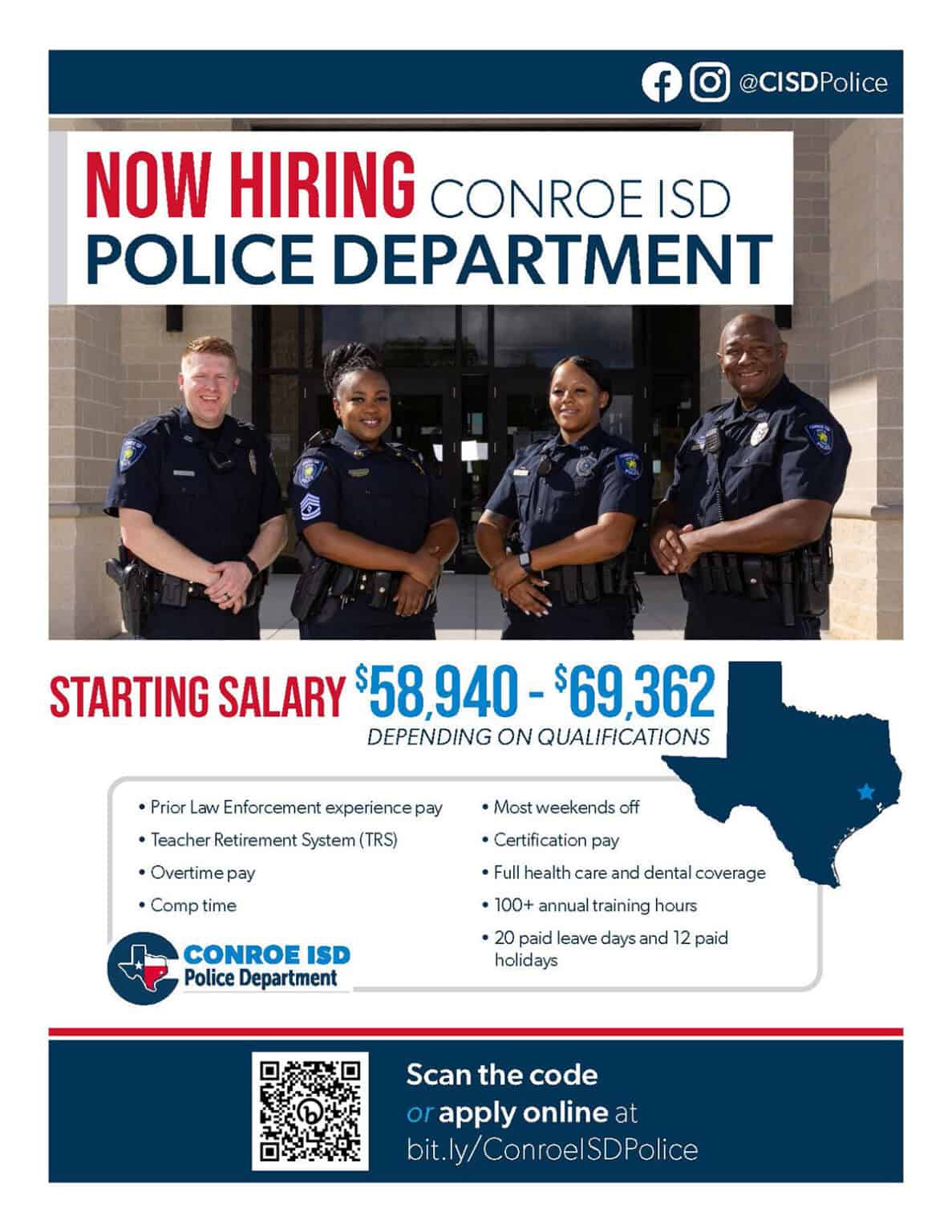 Conroe ISD Police now hiring Officers - Hello Woodlands