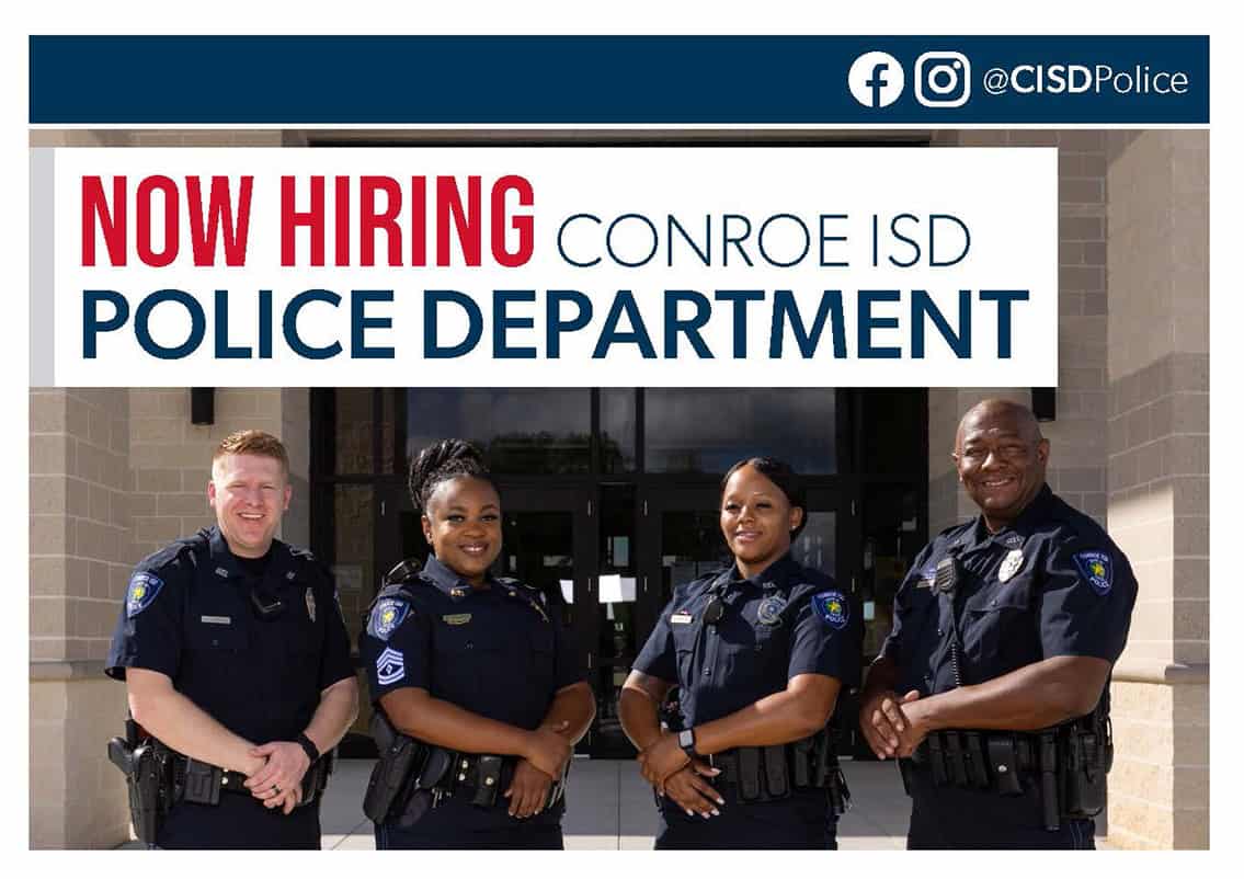 Conroe ISD Police now hiring Officers - Hello Woodlands