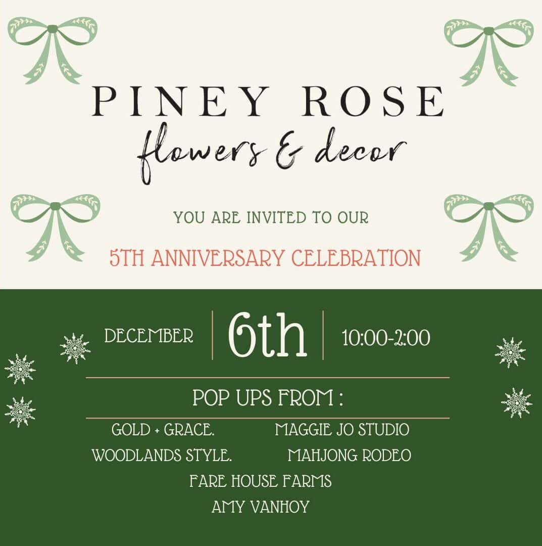 Piney Rose celebrates 5 Years of Florals and Gifts with Anniversary ...