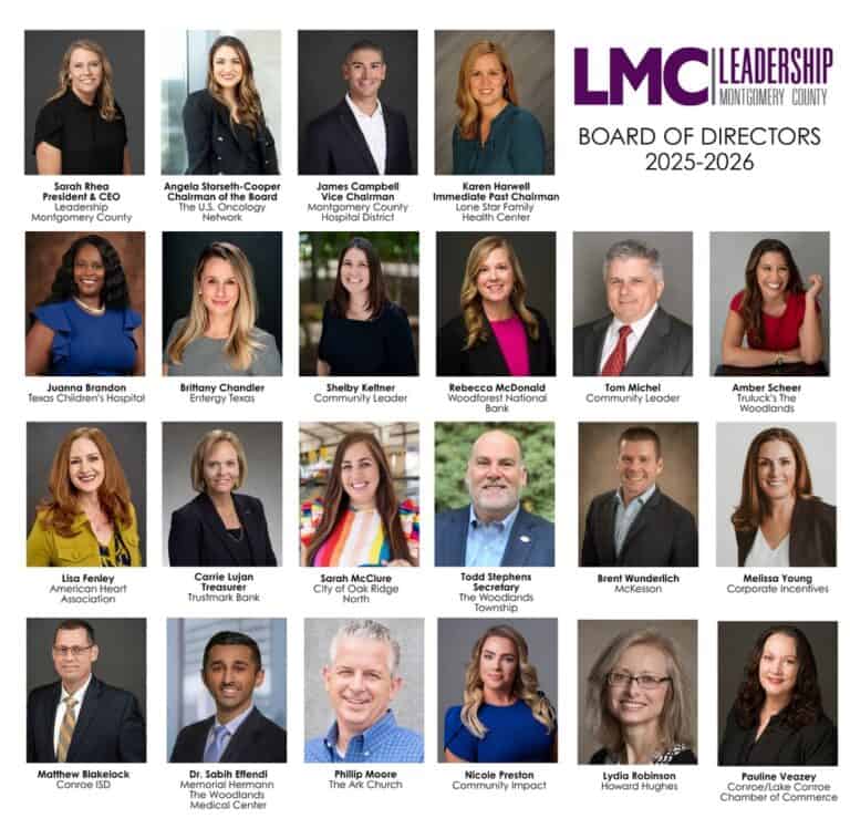 Leadership Montgomery County announces new 2025-2026 Board of Directors ...