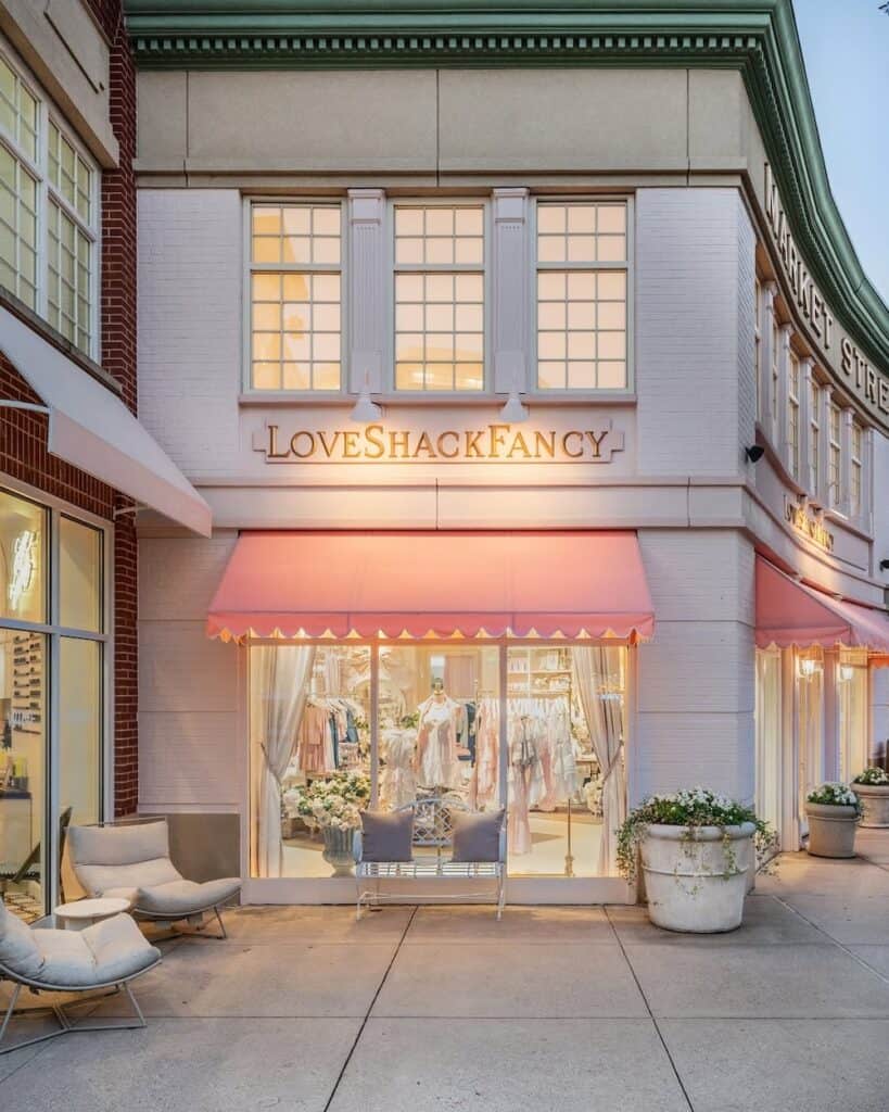 Market Street The Woodlands LoveShackFancy Storefront - Hello Woodlands